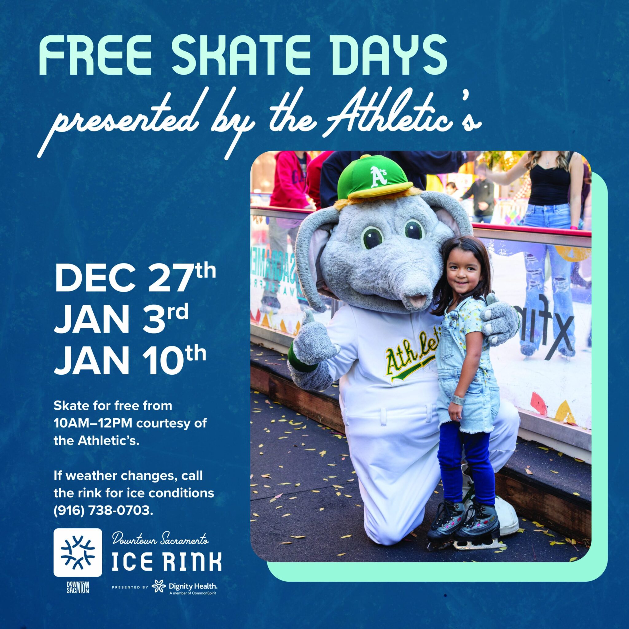 Free Skate Days at the Downtown Sac Ice Rink Presented by The A’s ...